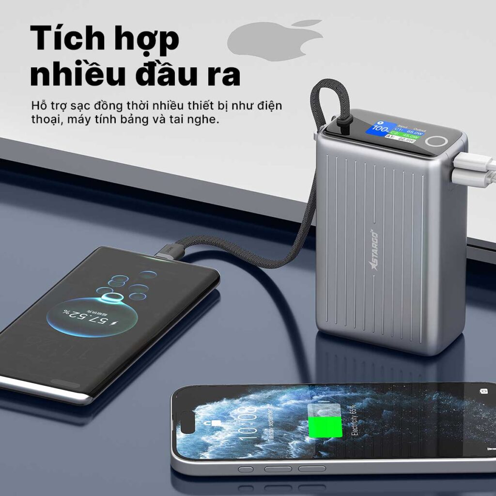 Sạc dự phòng StarGO HyperCharge 100W 25000mAh - StarGO Việt Nam